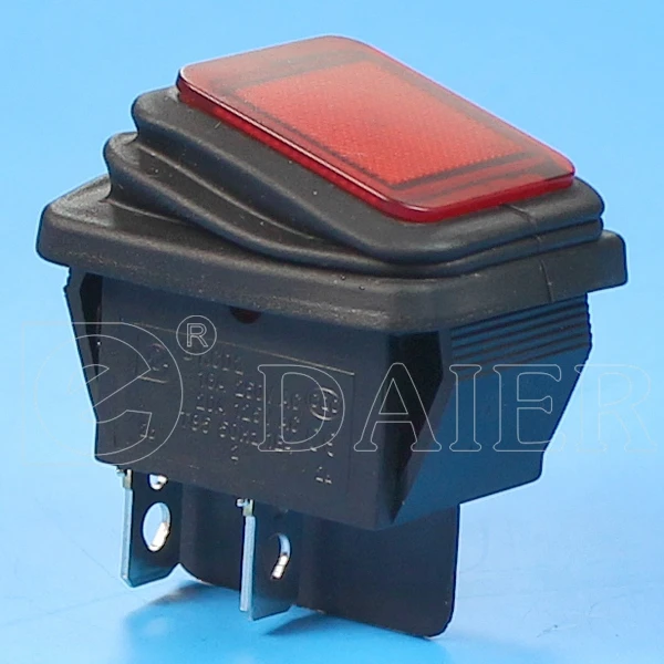 Kcd2-201w Custom Rocker Switch Waterproof Pcb Terminal On/off 2pole ...