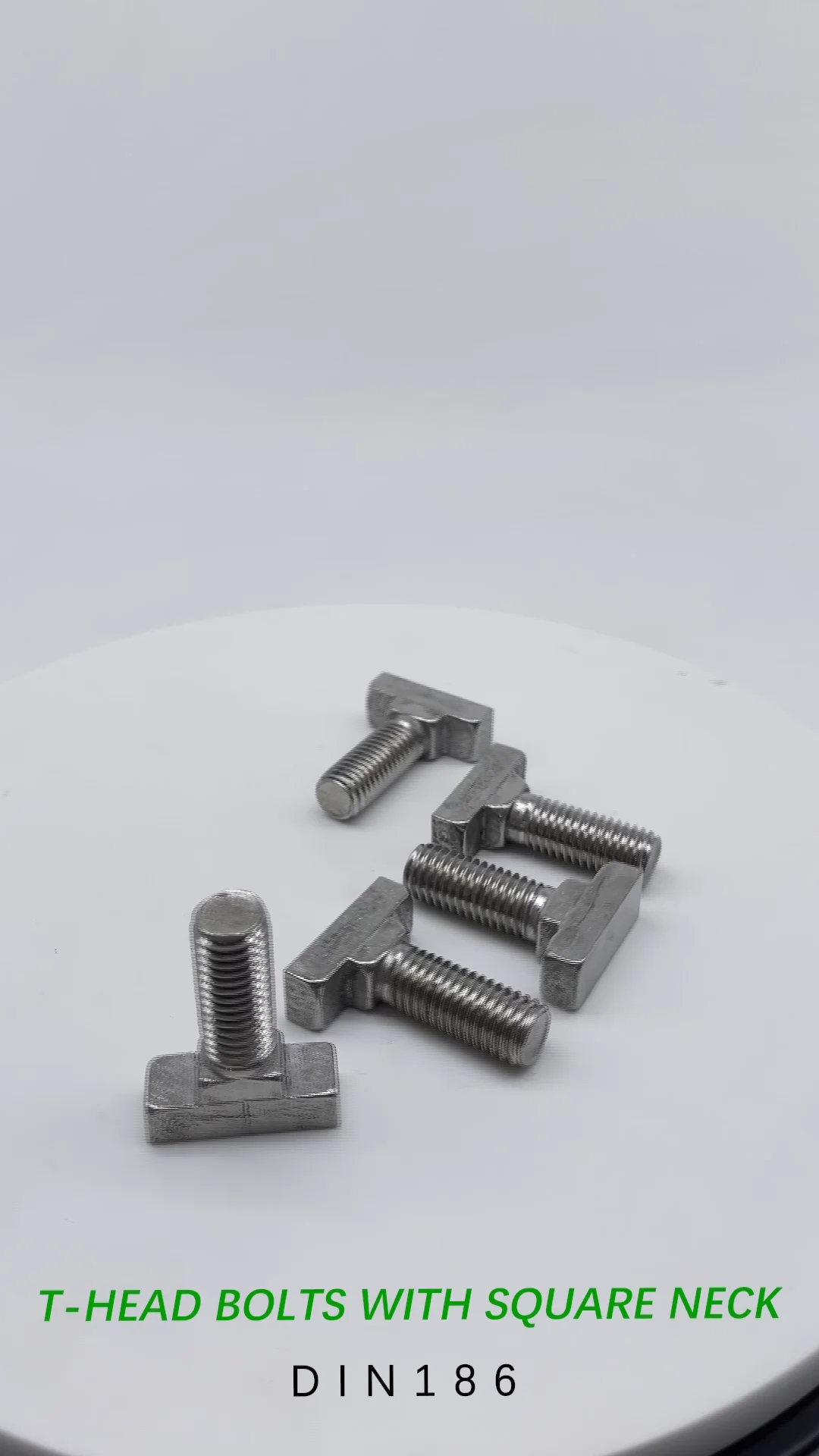 Stainless Steel M6 M8 M10 Din186 T Head Square Neck Bolts For Aluminum Profile - Buy T Bolt,T ...