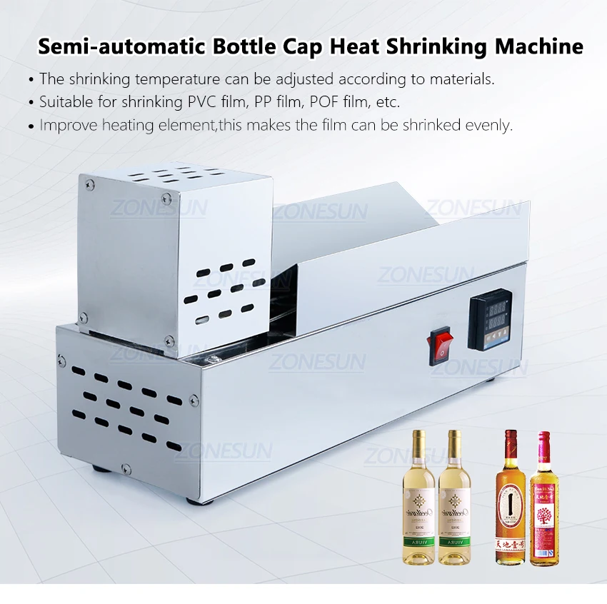 ZONESUN PVC Capsule Heat Shrinker - Efficient Bottle Sealing