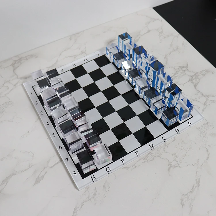Custom Chess Set Clear Acrylic Chess Game Board Children Game Toys ...