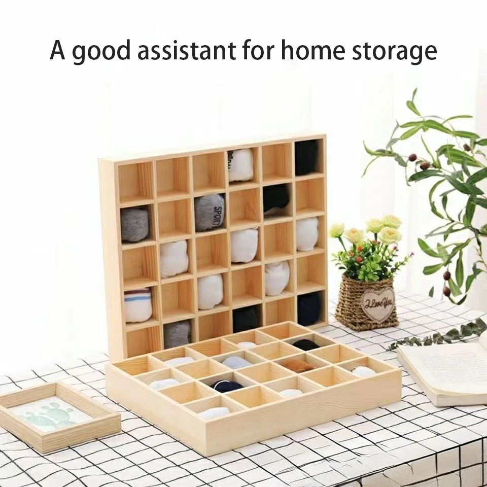 Wooden Storage Box,Desktop Drawer,Multi Grid Storage Box,Ornament Box ...