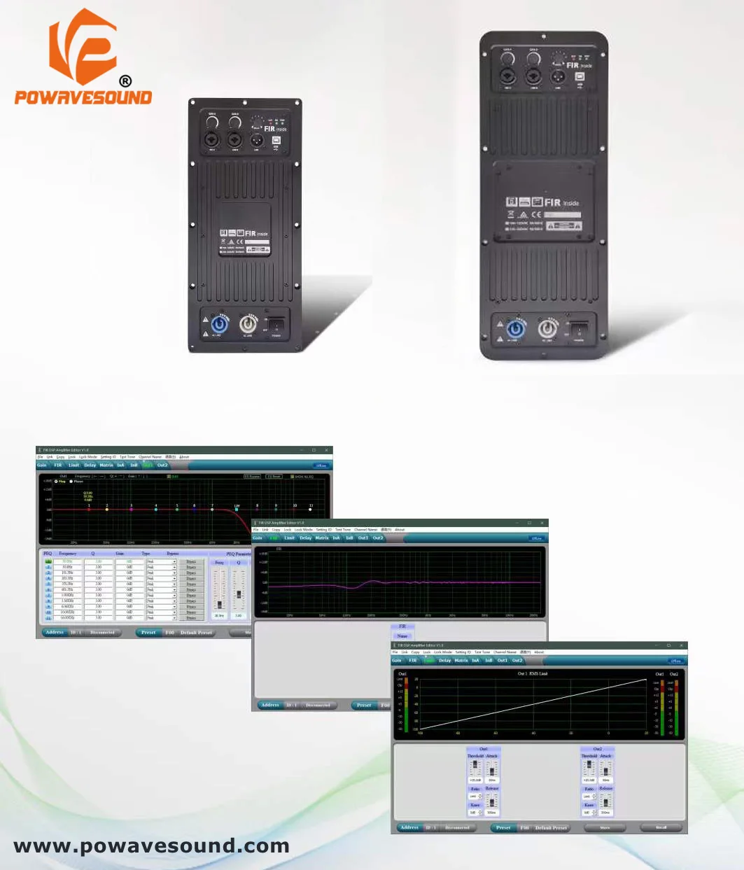 Professional Outdoor Active Line Array Speaker Amplifier Module 2-way ...