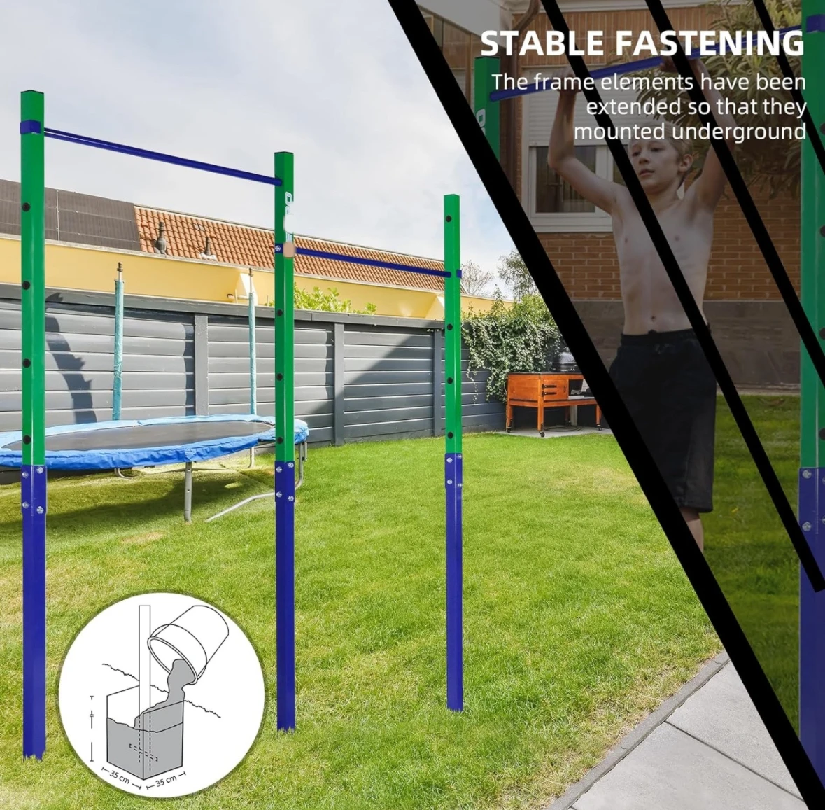 Outdoor Gym Bar,Double Gym Bar Adjustable Outdoor Gymnastic bar ...