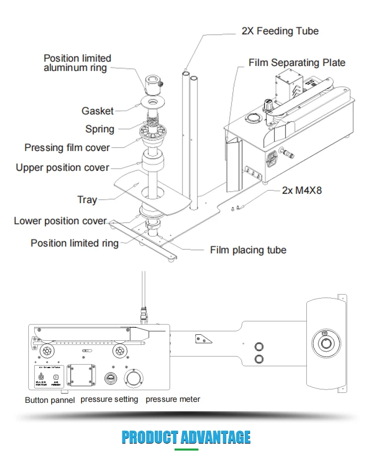 Automatic air Column Tube Machine for Inflating air Column Packaging ...