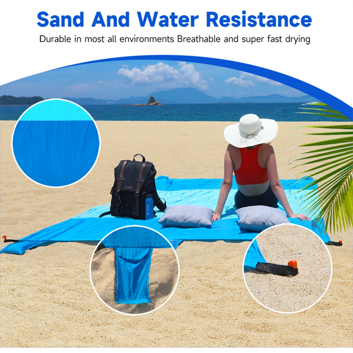 Outdoor Portable Cheap Sand Free Foldable Waterproof Beach Mat Custom ...