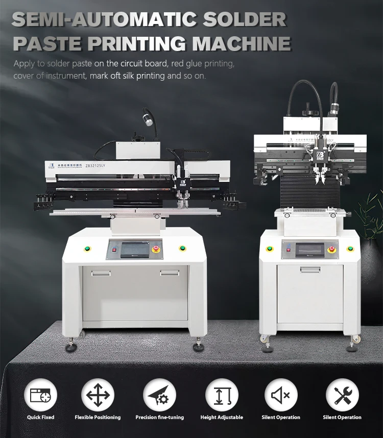 Pcb Manufacturer Semi-auto Solder Paste Printer Smt Stencil Printer High Precision Pcb Solder ...