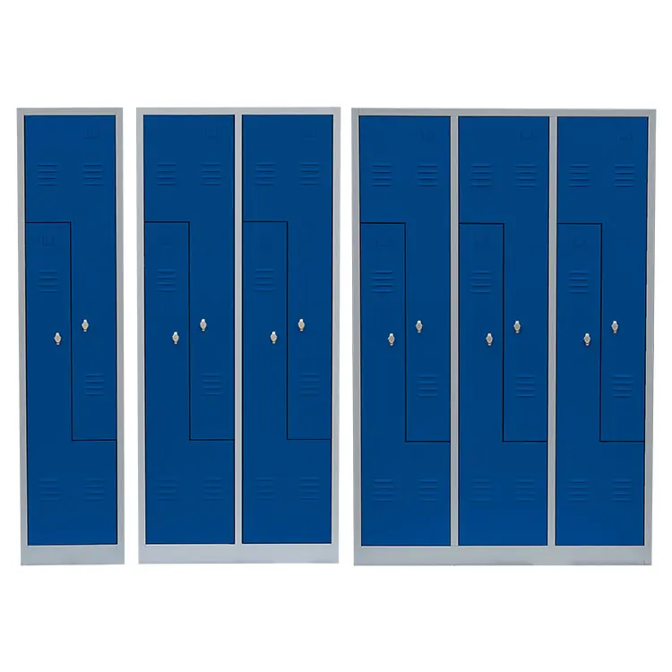 Steel Slope Top Gym Locker with Z-Style Door Knock Down Structure 2 ...