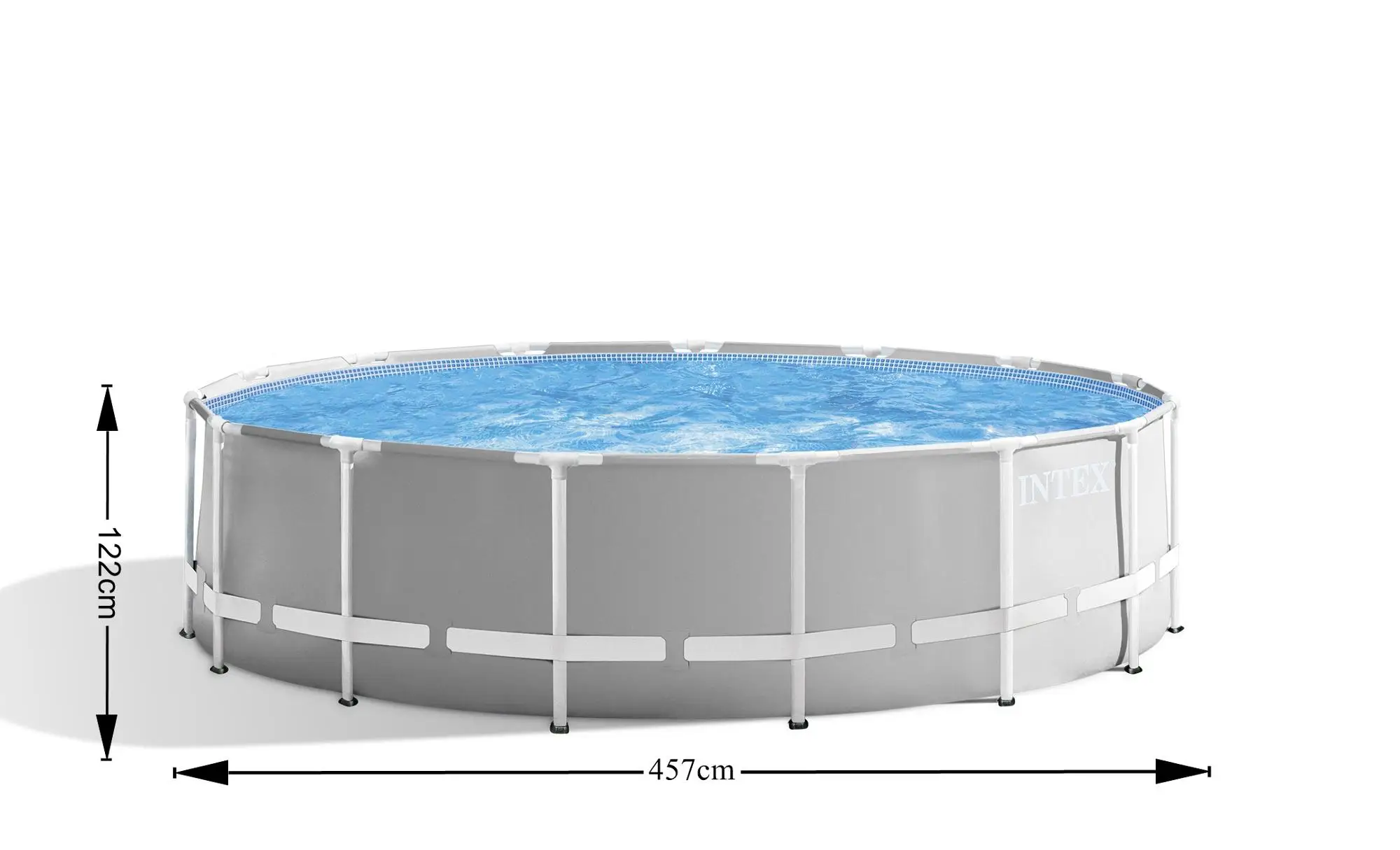INTEX 26726 Premium Prism Frame Pool Set - Large Outdoor Pool