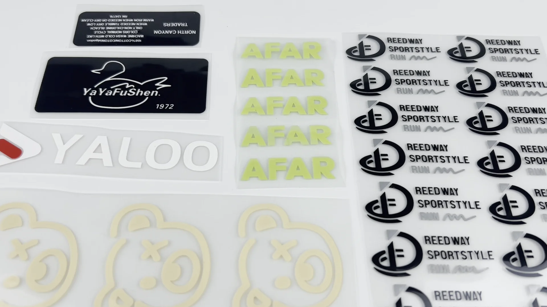 Custom Iron On Back Neck Sticker Label Brand Name Heat Transfer Press ...