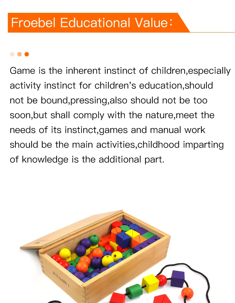 Froebel GABE J1 - Educational Wooden Block Set for Kids