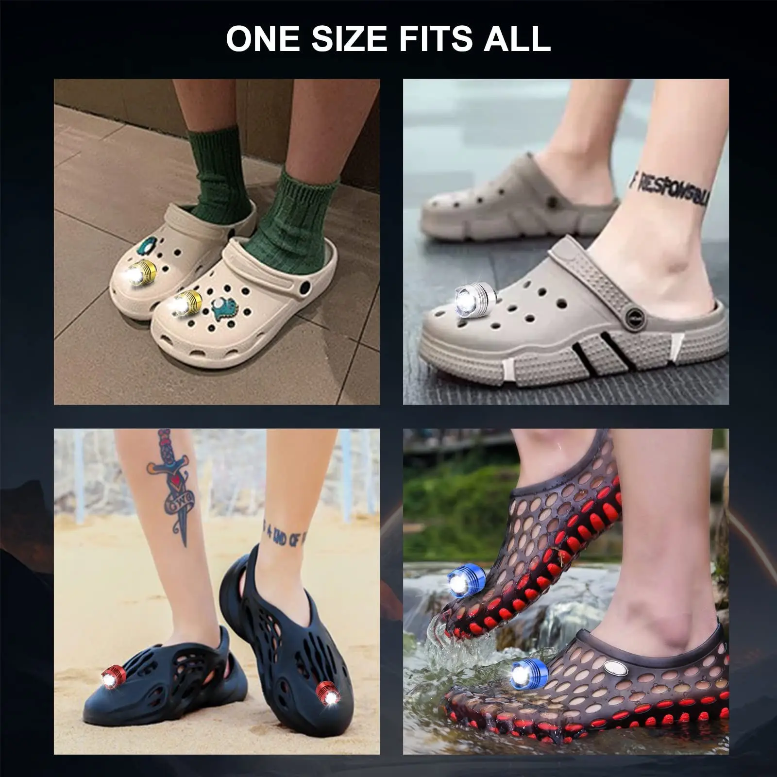 Lights For Croc,Headlights Flashlights Attachment For Croc,Clog ...