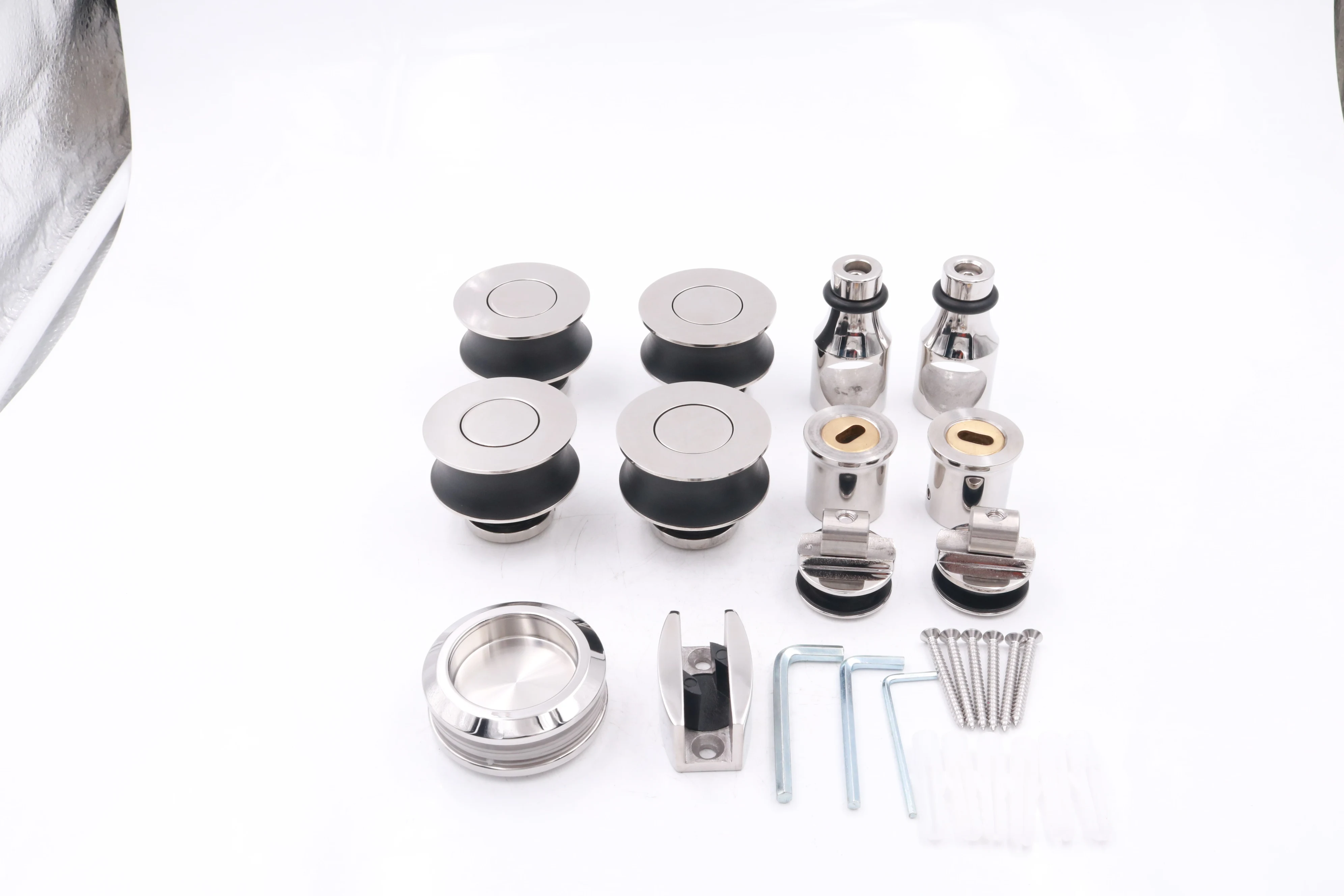 Safty Heavy Duty Glass Sliding Door System Sva-0009b Round Pipe Shower Frameless Sliding Doors ...