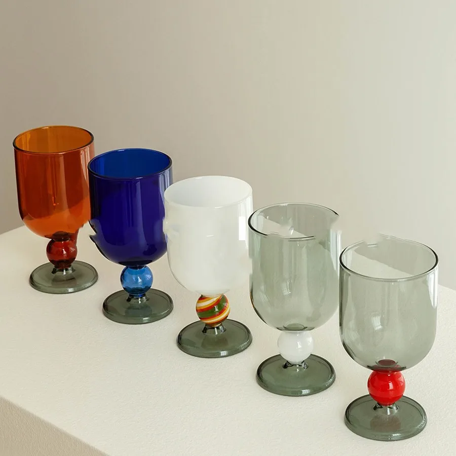 Stained Glass Champagne Cups High Borosilicate Creative Tall Home Large ...