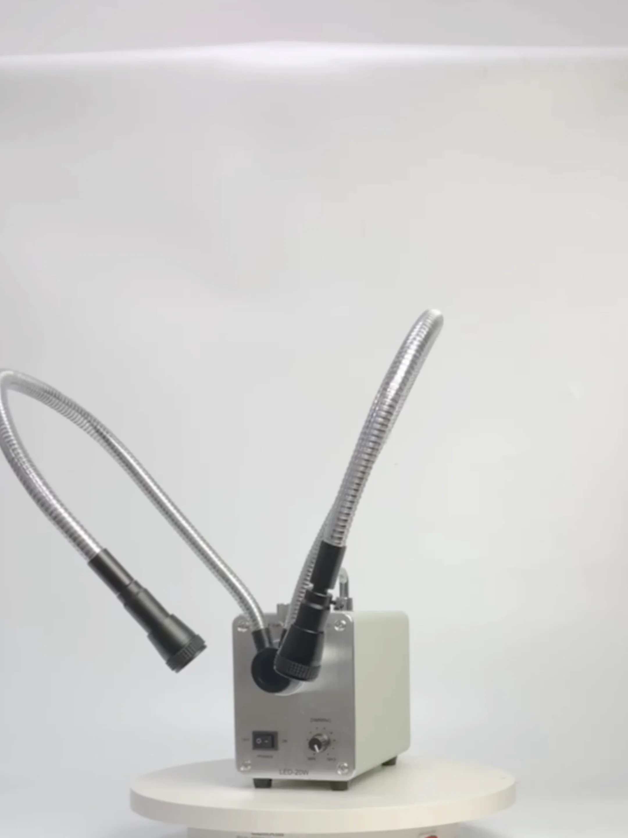 Ofl-l20 20w Led Fiber Optic Dual Gooseneck Microscope Clod Light With ...