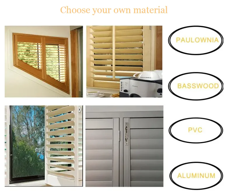 European Standard Luxury Jalousie Wooden Shutters Interior Security ...