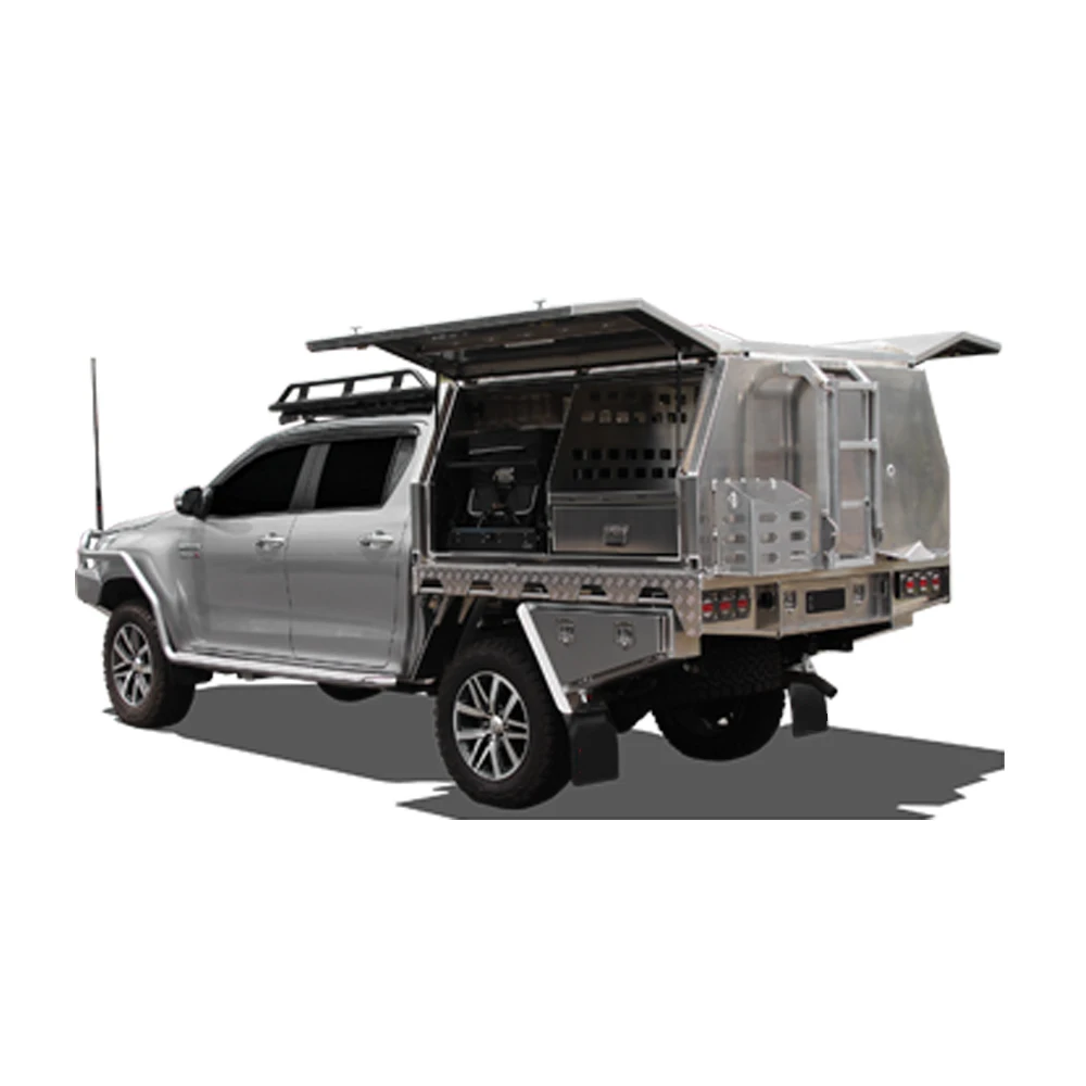 4wd Canopy Dual Cab Alloy Aluminum Ute Canopy With Roof Rack And Spare ...