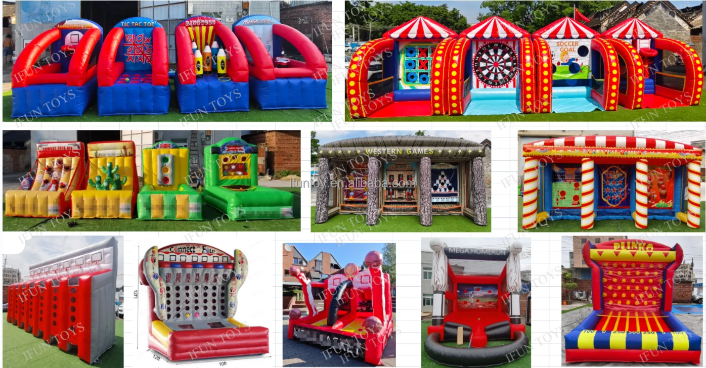Gingerbread 3 in 1 Holiday Game Inflatable Carnival Game Outdoor Sports ...