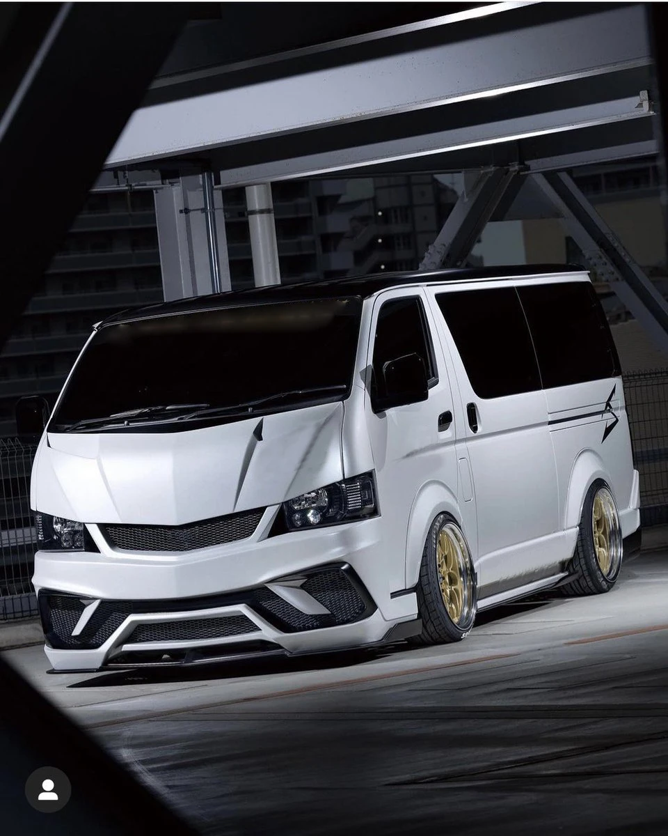 Hiace Modified Body Kit Carbon Fiber #s1 Narrow Body Lowroof Hiace 200 ...