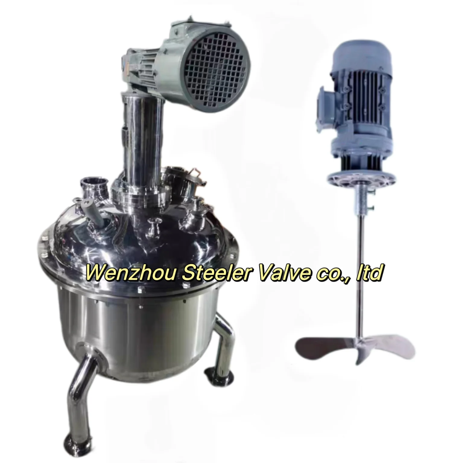 Fine Stainless steel Industrial Electric motor with mixed stir tank ...