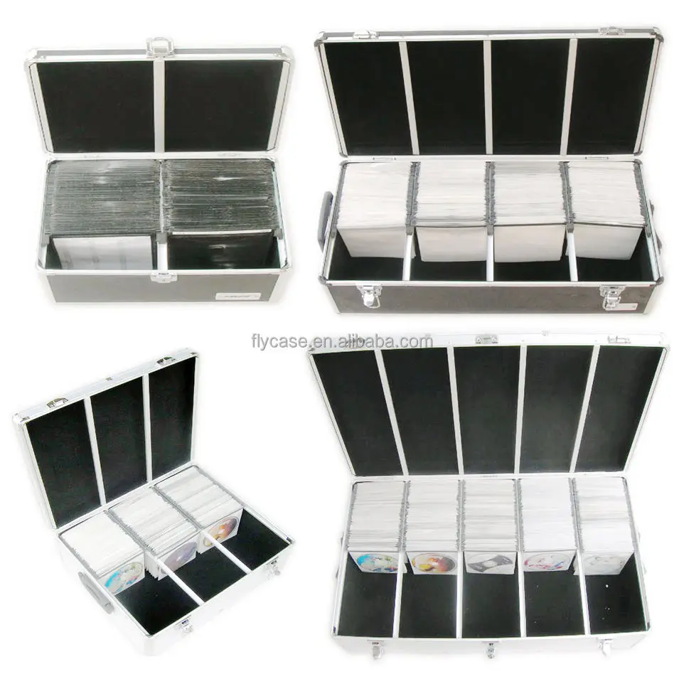 2022 Square Aluminum Cd Case And Safe Lock Aluminum Dvd Storage Case ...