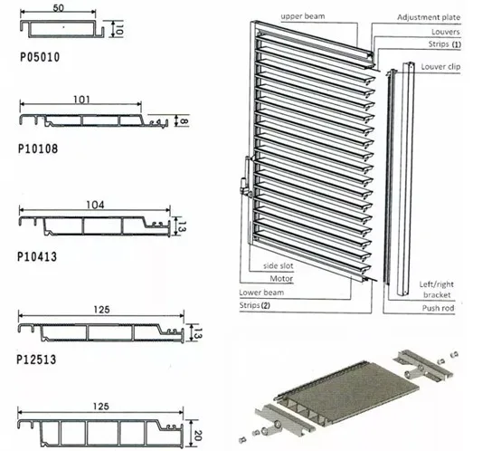 Ventilation Manual Louver Automatic Remote Control Louver Double-layer ...