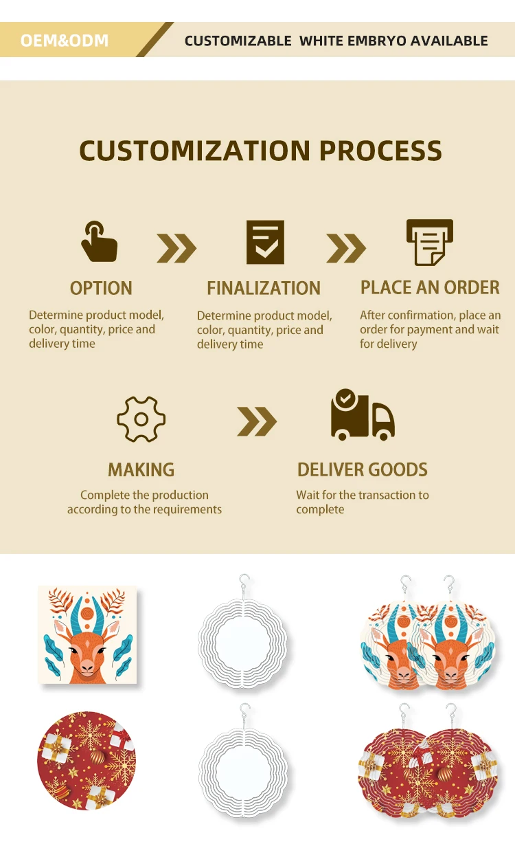 Personalized Bulk Sublimated Round Sublimation Christmas Metal Aluminum ...