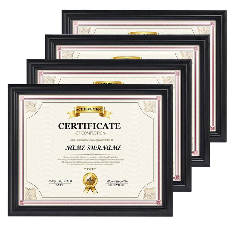 High Quality A4 Certificate Diploma Frame Customized Black Brown Wooden ...