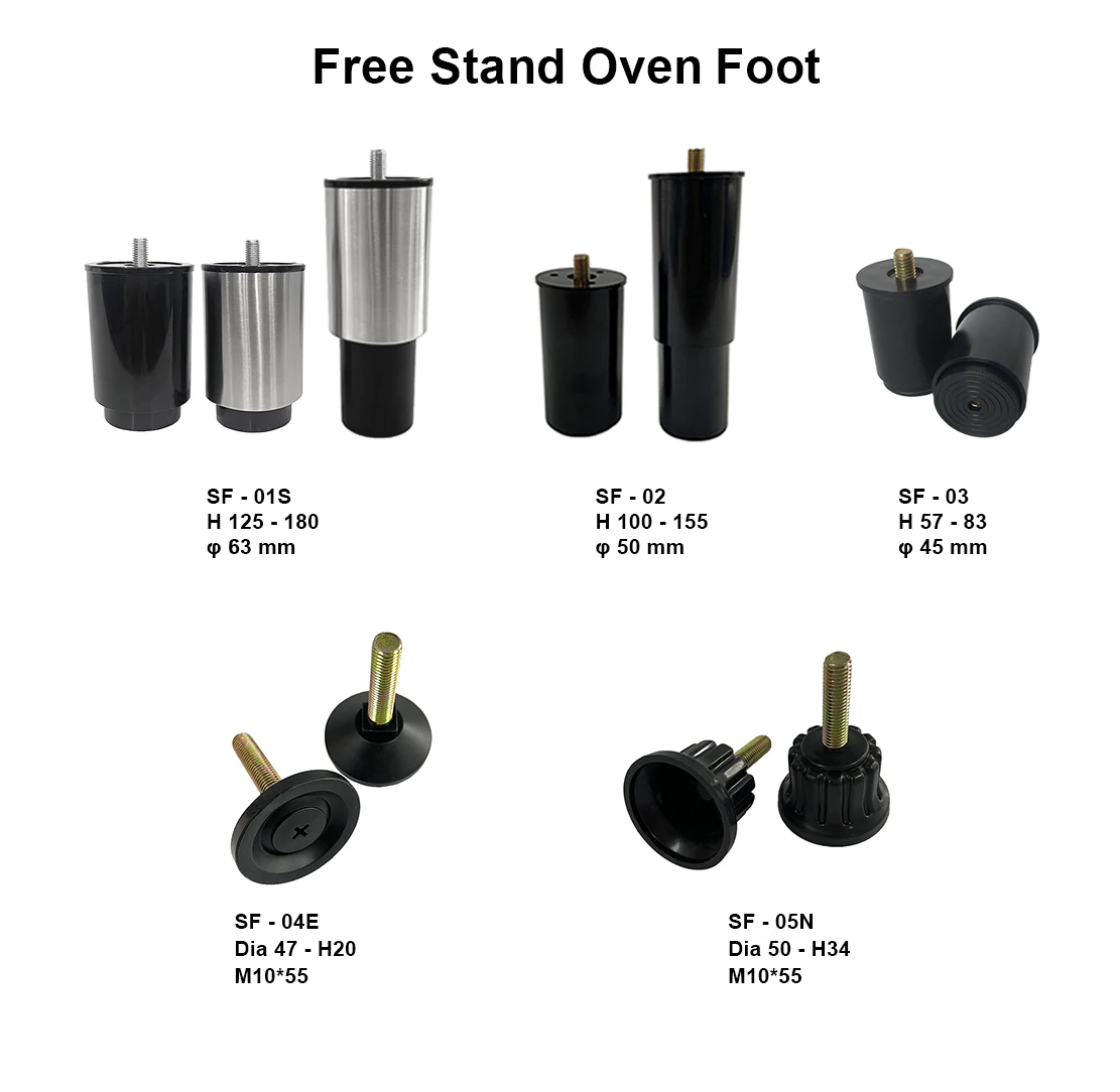 Stainless Steel Oven Feet - Adjustable & Durable Spare Parts