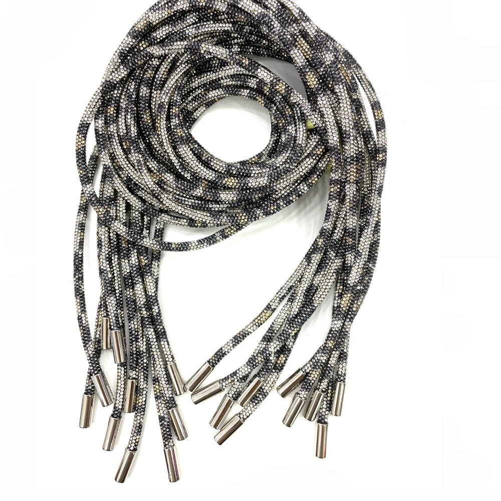 Rhinestone Hoodie Strings - Customizable Crystal Accents