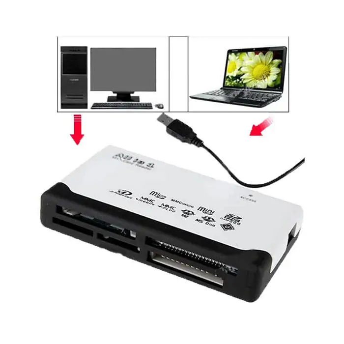 All in One Card Reader - Fast USB 2.0 Memory Card Reader