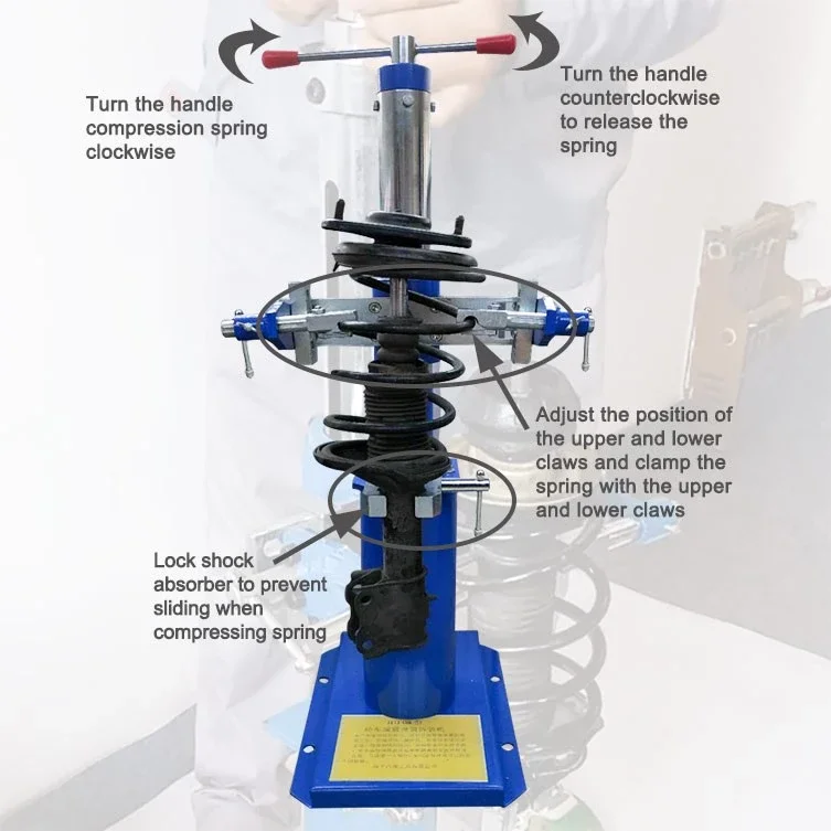Manual Heavy Duty Spring Compressor Tool - Easy to Operate