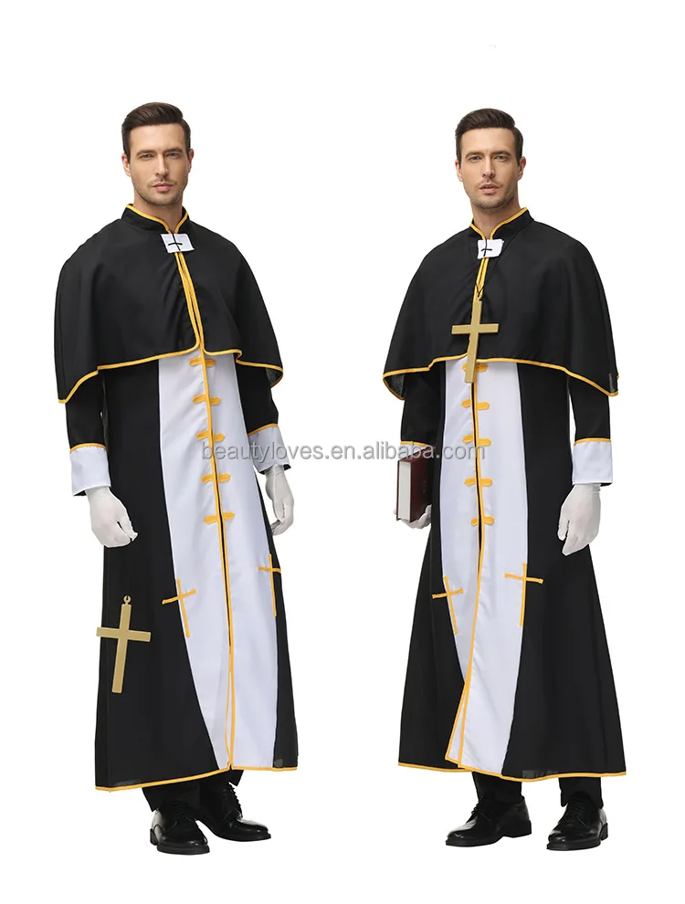 Medieval Priest Costume - Catholic Church Religious Soutane