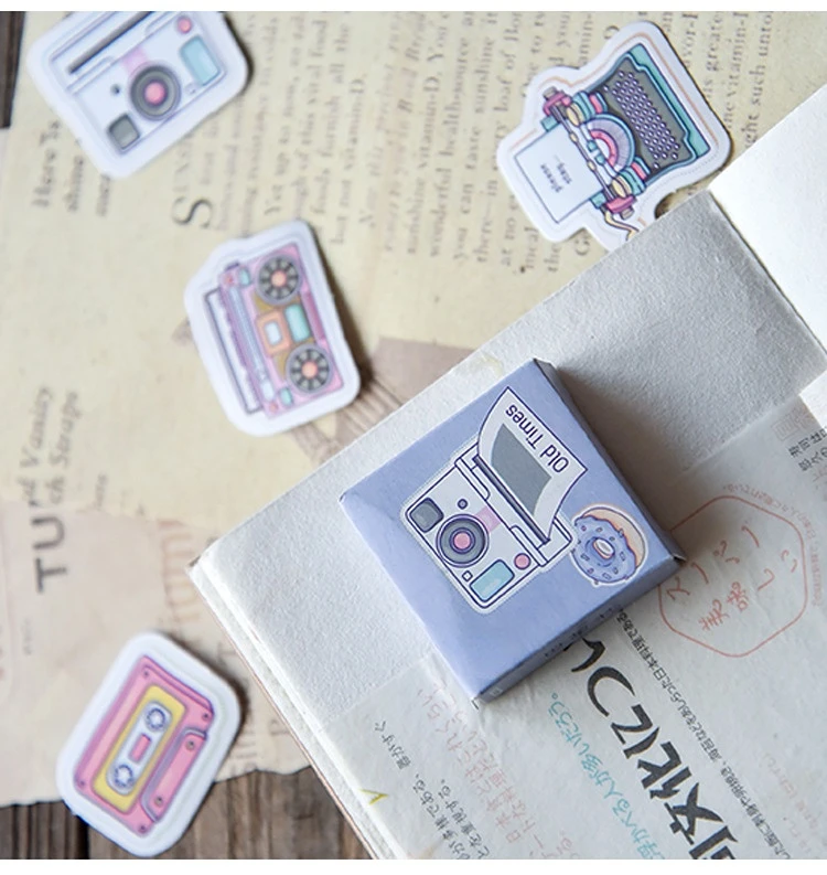 Cute Cartoon Material Stickers - 45 Pieces for Album Decor