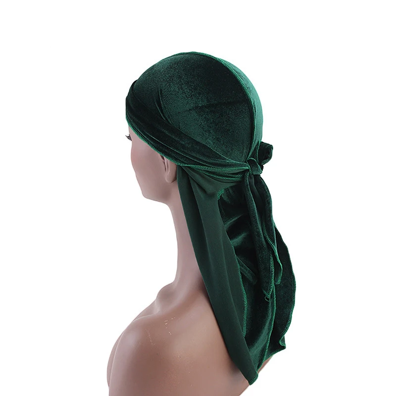 Hip-hop Mens Custom Durag with Logo - Velvet Hair Du Rag