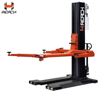 Portable Hydraulic Single Post Car Lift With Manual Unlocking - Buy ...