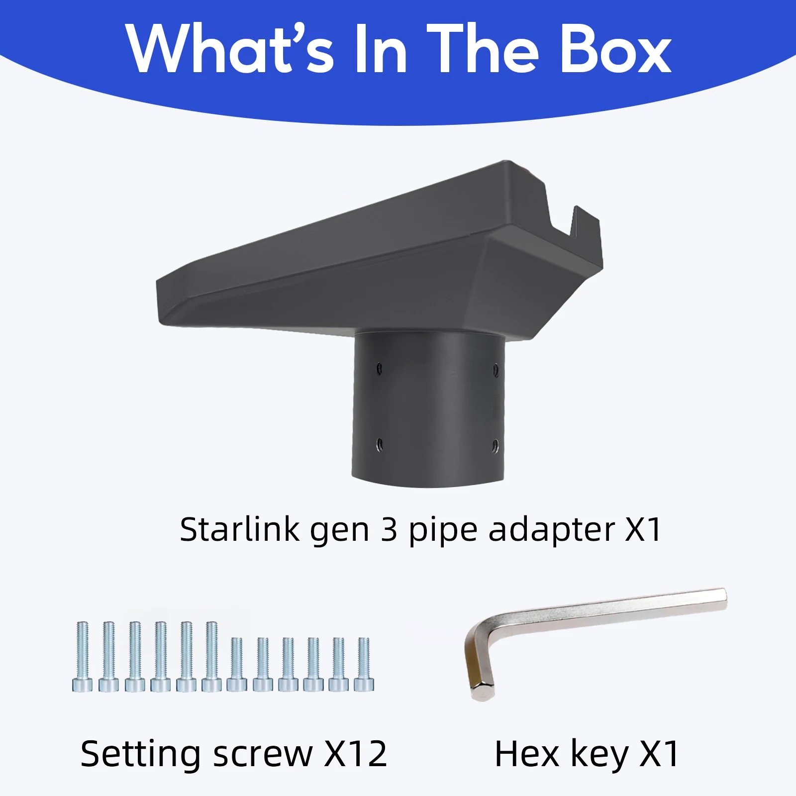 Stand for Starlink Gen 3 Zinc Alloy Mount Pipe Adapter with Roof ...