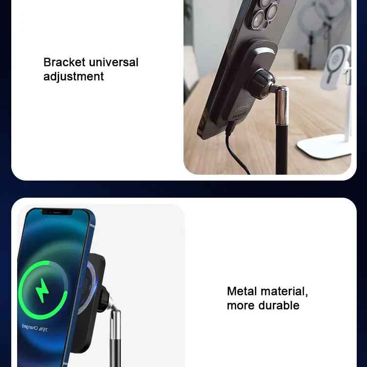 Abs Material Magnetic Wireless Charging Phone Stand Custom Table Phone ...