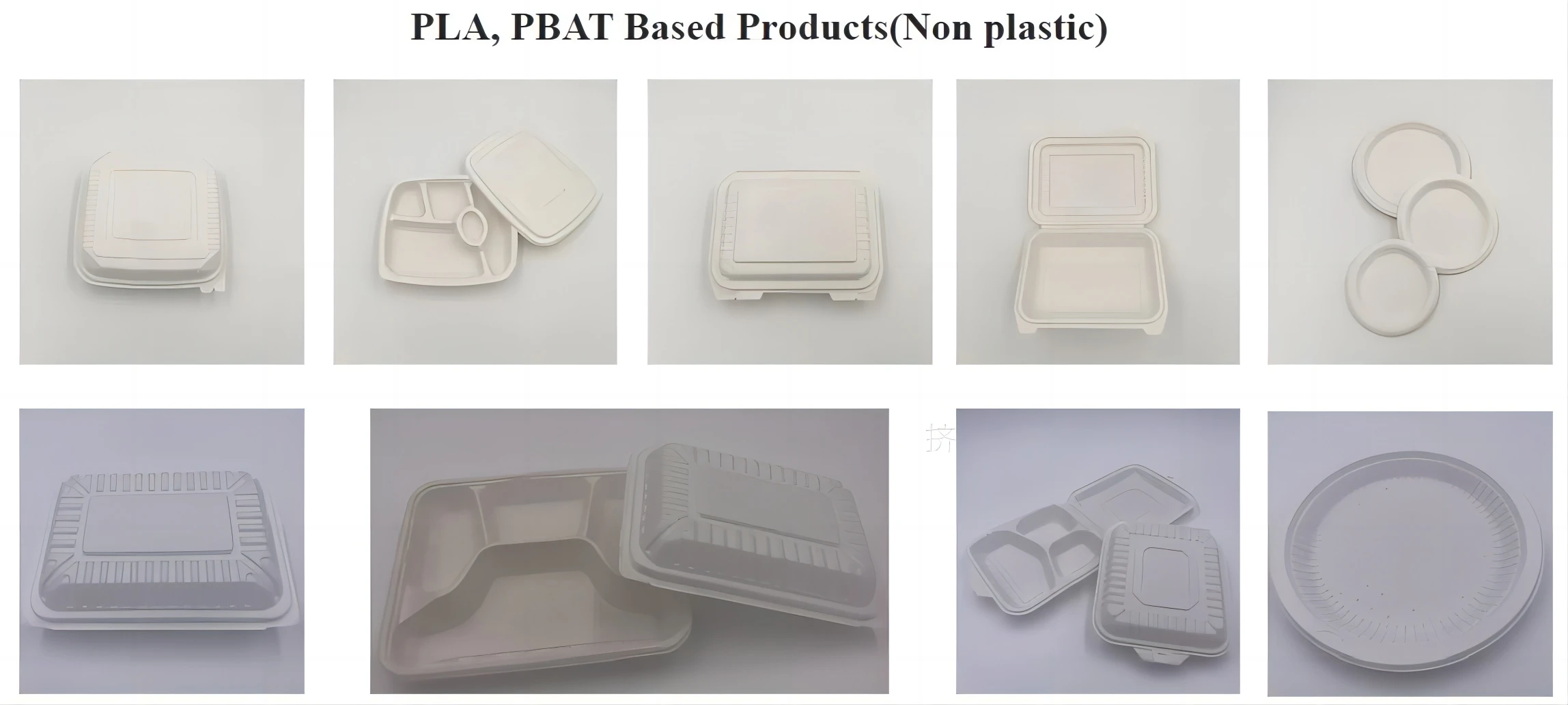 Disposable Biodegradable Plastic Corn Starch Pla 3-touch Tableware ...