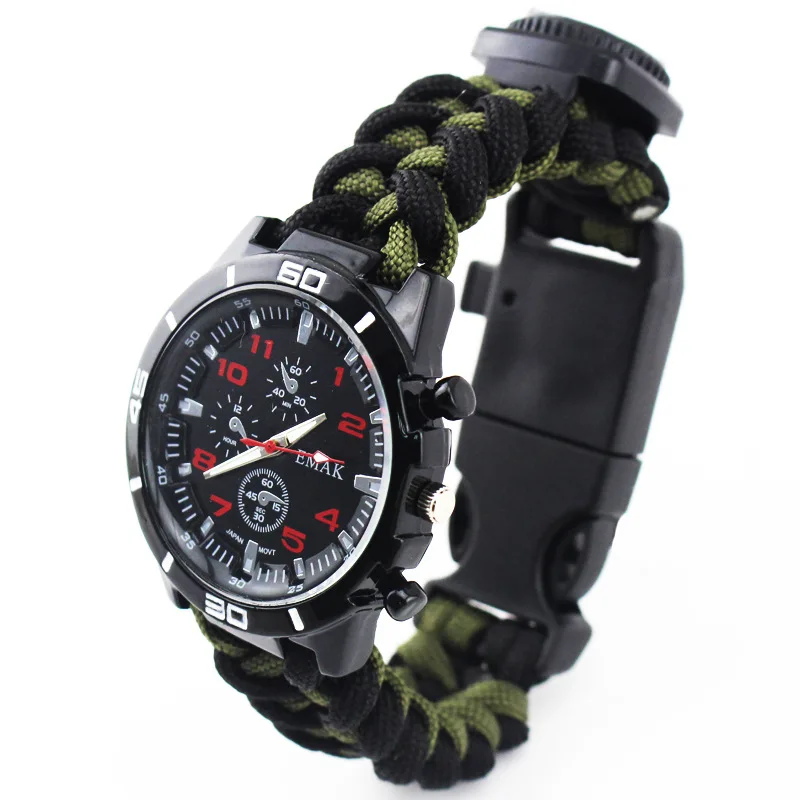 Tactical Watch With Compass Survival Multi-function Watch - Buy ...