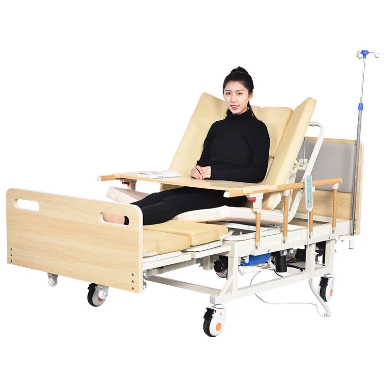 Fully-reversible Wooden Headboard Multi Function Adjustable Electric Nursing Medical Hospital ...