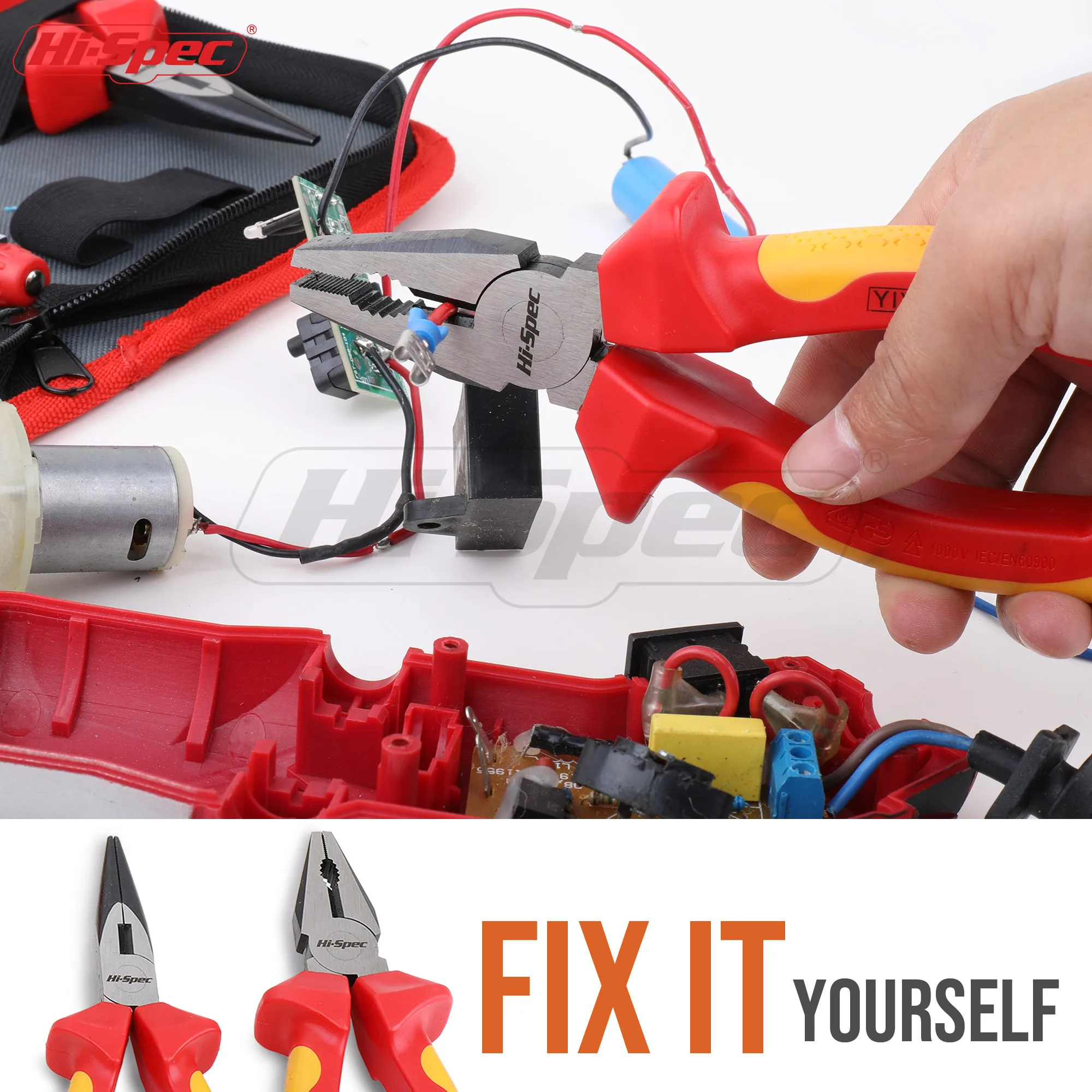 8pc 1000V Insulated Tool Kit for Electrical DIY Projects
