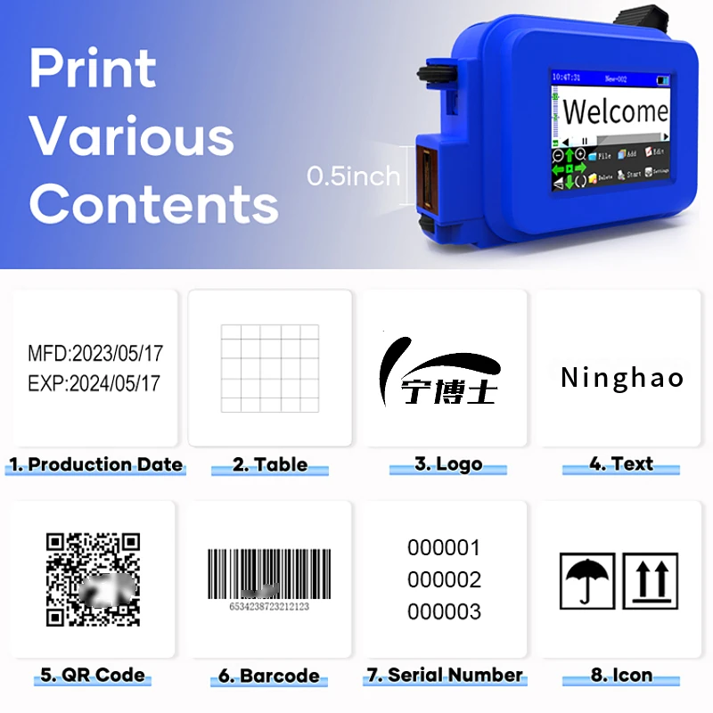 Smallest Mini Inkjet Printer Hand Batch Coding Date Coder Machine ...
