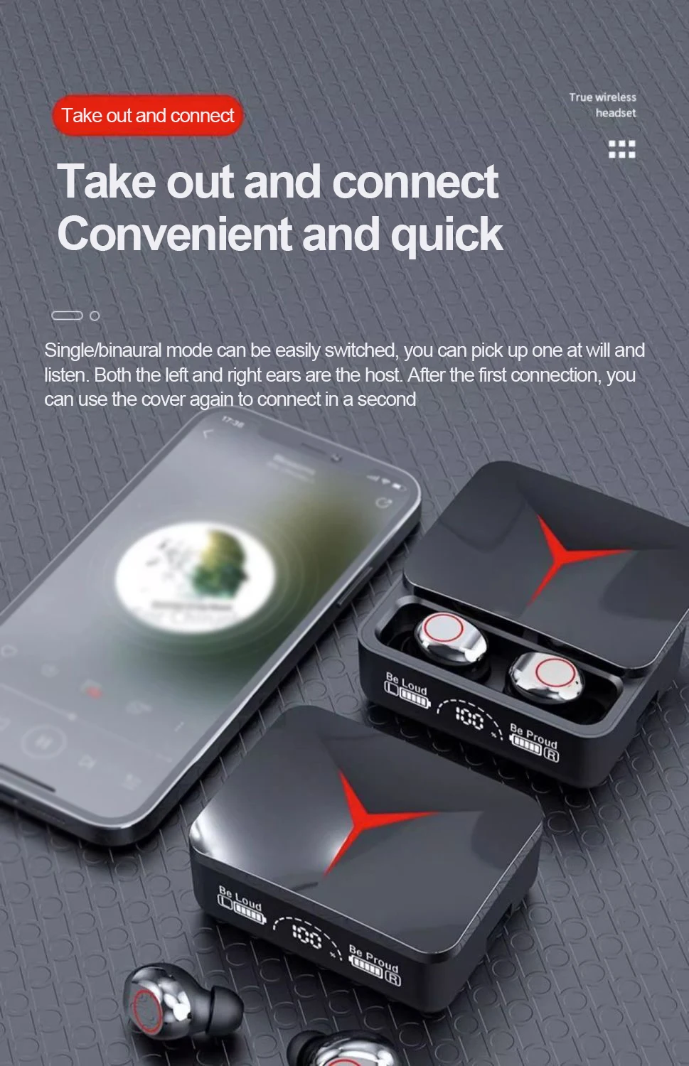 2023 Top Quality Wireless Earbuds M90 Pro V5.3 True Stereo