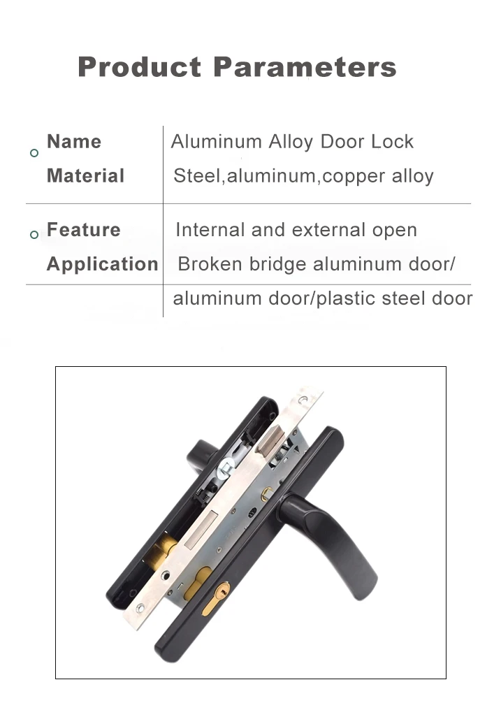 Customized Aluminum Alloy Double Sided Key Door Handle Security Door ...