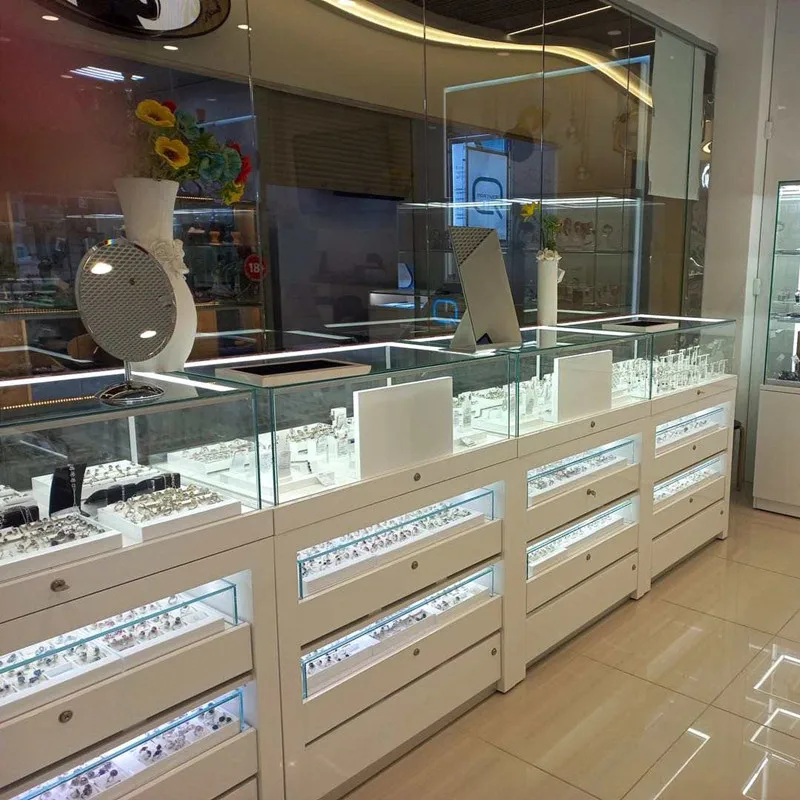 Multi-drawer Jewelry Display Showcase Jewelry Store Counter Design ...