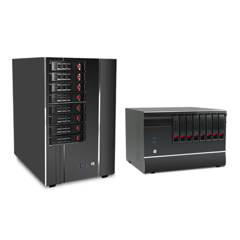 RGEEK HTPC 8 Bays NAS Cloud Storage Server Case - MATX MB Chassis