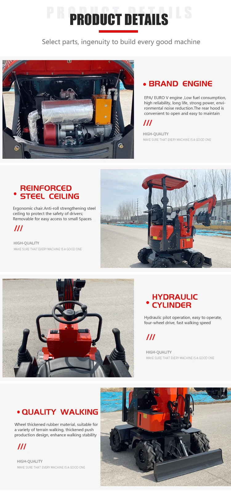 1.2 Ton Mini Hydraulic Crawler Excavator Brand New Machine Mini Earth ...