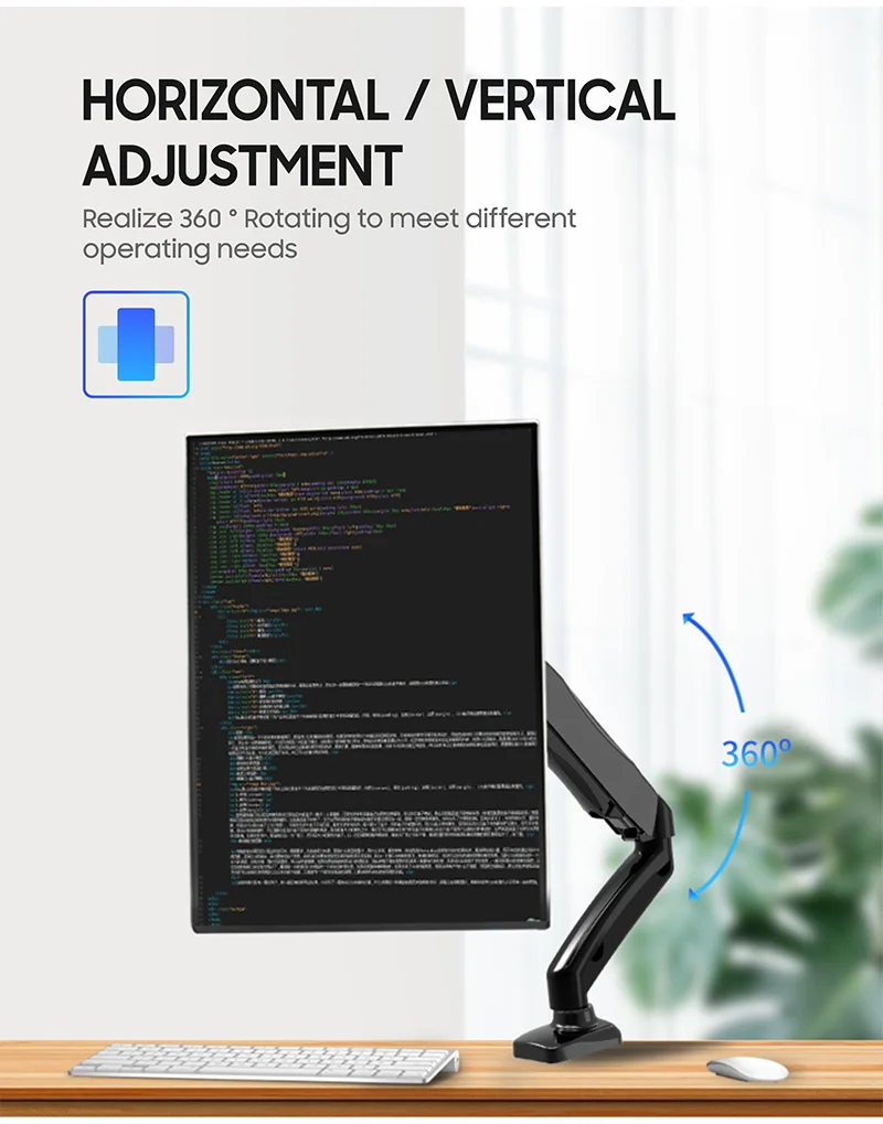 Stable Multi Angle Adjustable Monitor Arm 13 to 27 Inch Monitor Stand ...