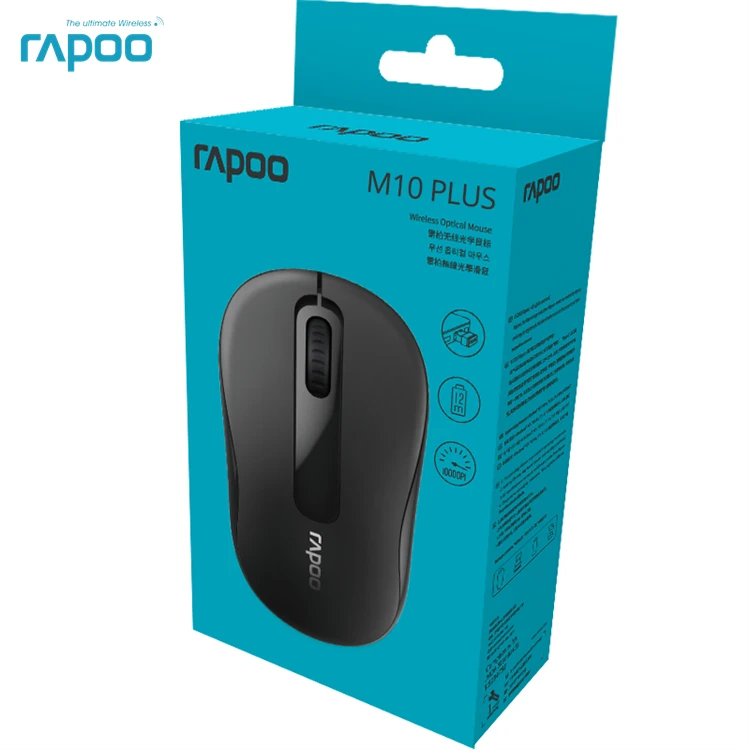 Rapoo M10 Plus - Ergonomic 2.4G Wireless Mouse for Office