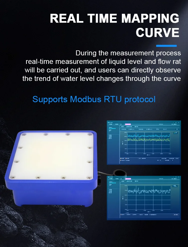 Radar Current Meter RS485 Flow Sensor Surface Radar Velocity Meter Open ...
